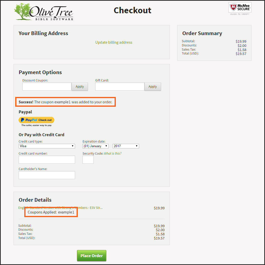 Coupon Codes – Olive Tree