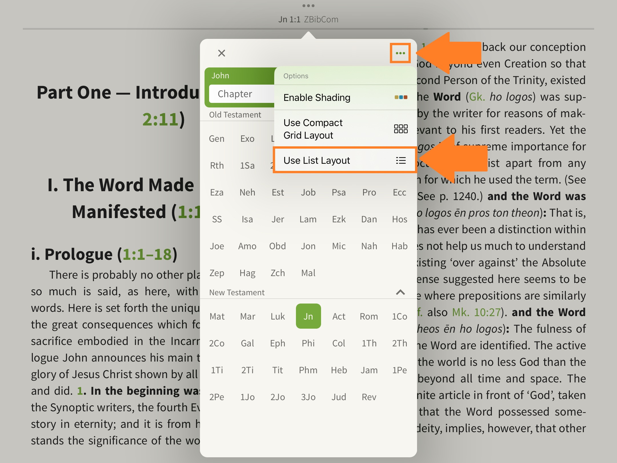 Using Commentaries – Olive Tree
